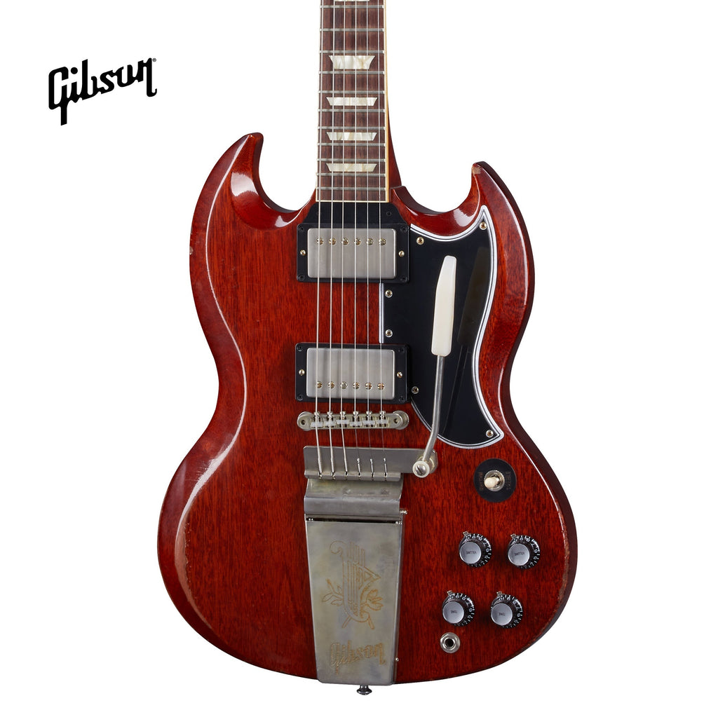 GIBSON 1964 SG STANDARD REISSUE WITH MAESTRO VIBROLA HEAVY AGED ELECTR
